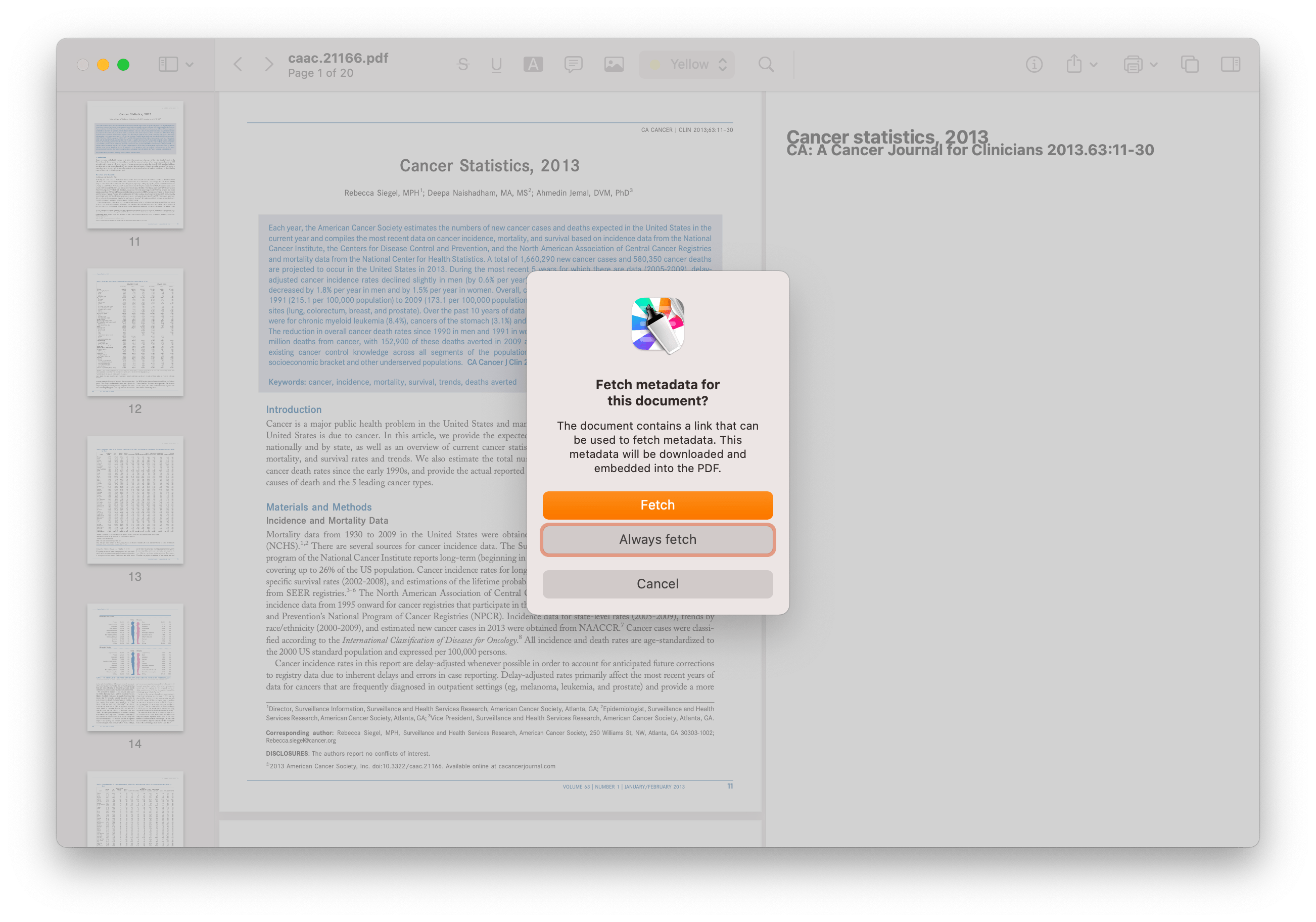 How to Fetch and Edit PDF Metadata on Mac - Highlights